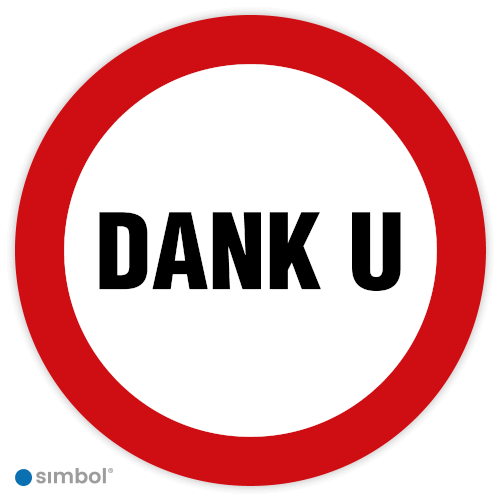 Stickers Dank U - Simbol.nl